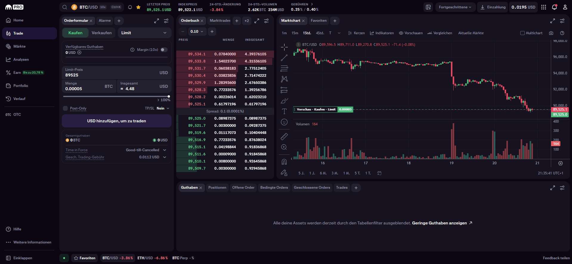 Kraken Pro - Broker Test